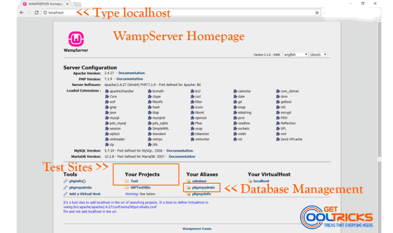 Run A Web Server On Your Computer Using Wampserver Wamp Get Cool Tricks