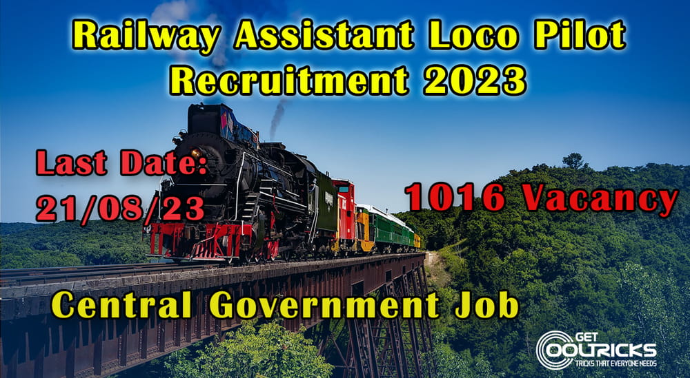 Railway ALP Recruitment 2023 - Get Cool Tricks
